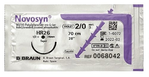 Novosyn purple 2/0 (3) 90 cm HR37S with needle (RCP) 36 pcs