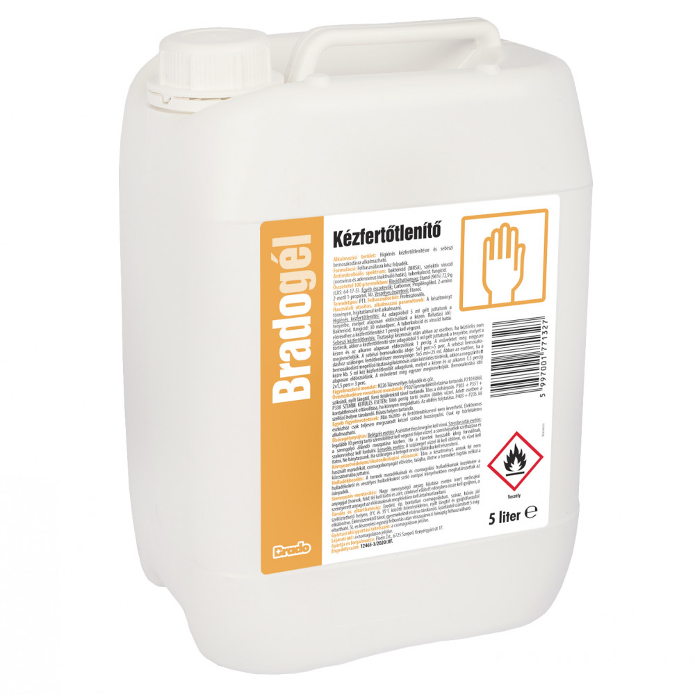 Bradogel hand sanitiser - 5l - Winterthur Medical Plc. medic