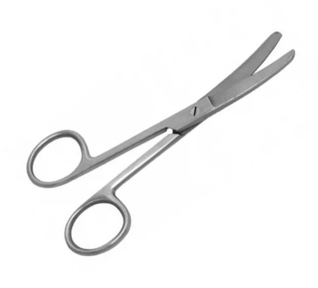 Surgical scissors blunt/sharp/curved end 16 cm long - Winter